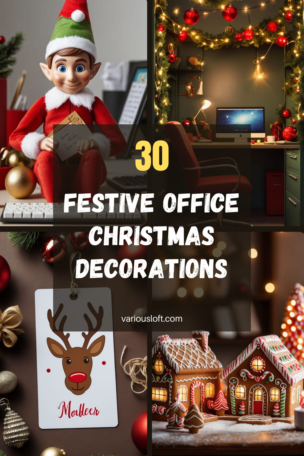 30 Festive Office Christmas Decorations You’ll Love - Various Loft