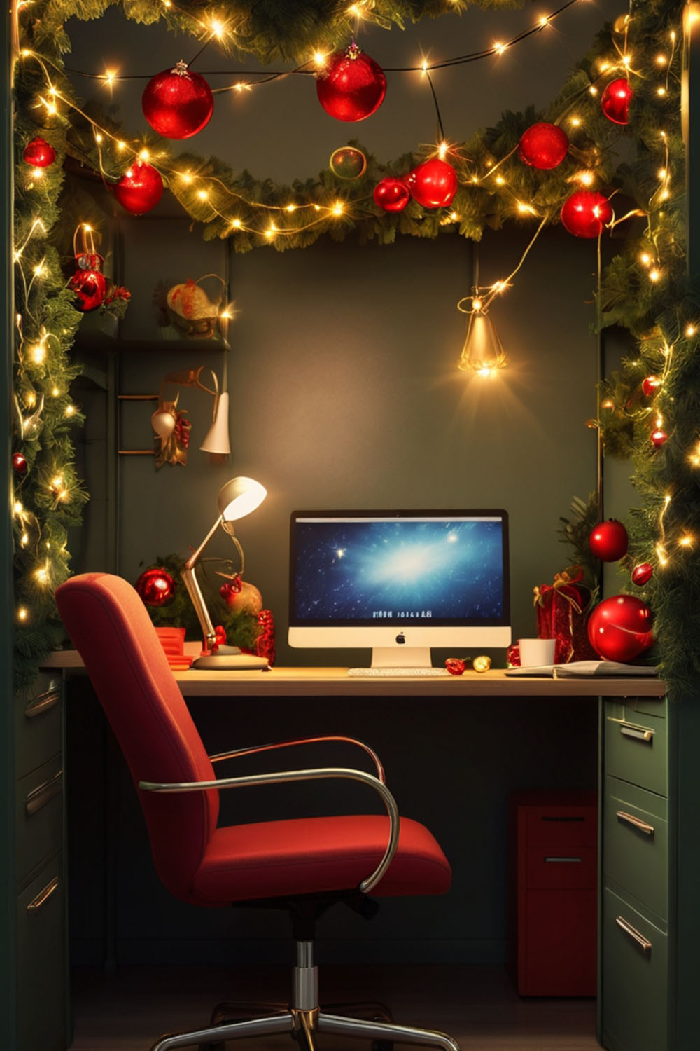 30 Festive Office Christmas Decorations You’ll Love - Various Loft